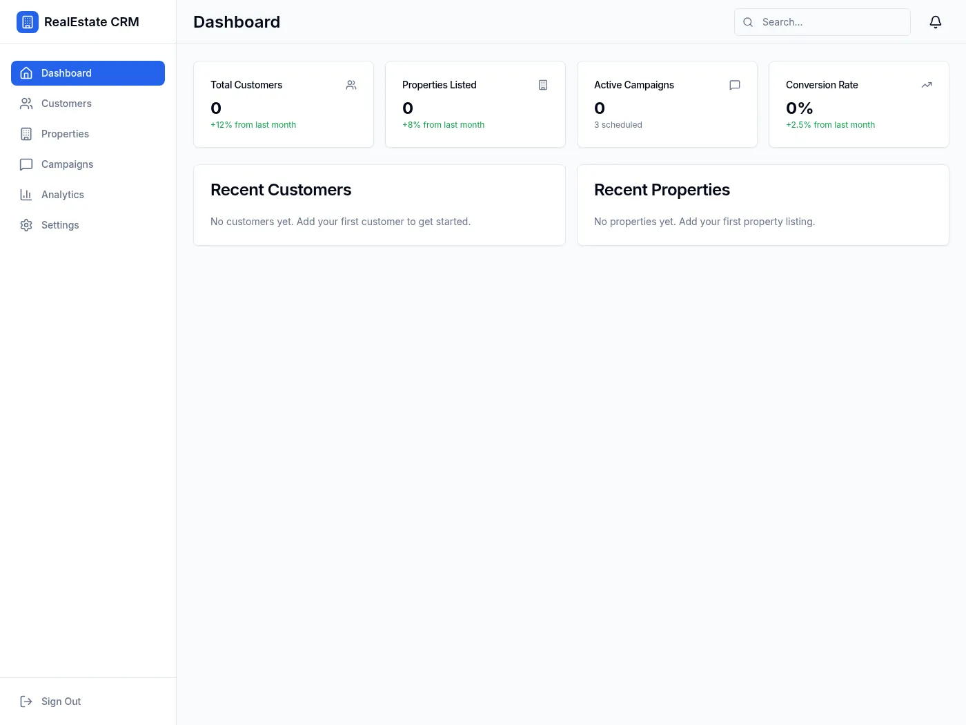 Real Estate CRM Platform for Agent-Customer Engagement