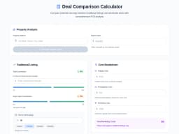 Real Estate Agent Deal Comparison Calculator