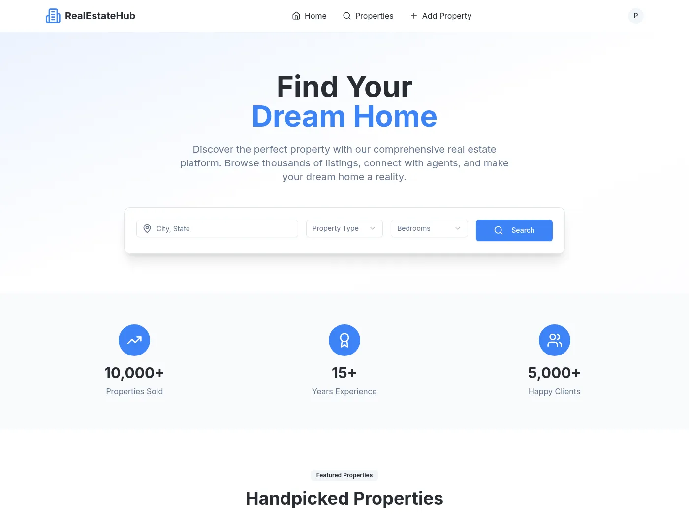 RealEstateHub – Seamless Property Listing and Search Platform