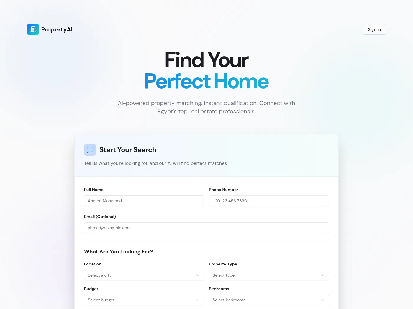 AI-Powered Real Estate Lead Capture & Qualification Platform