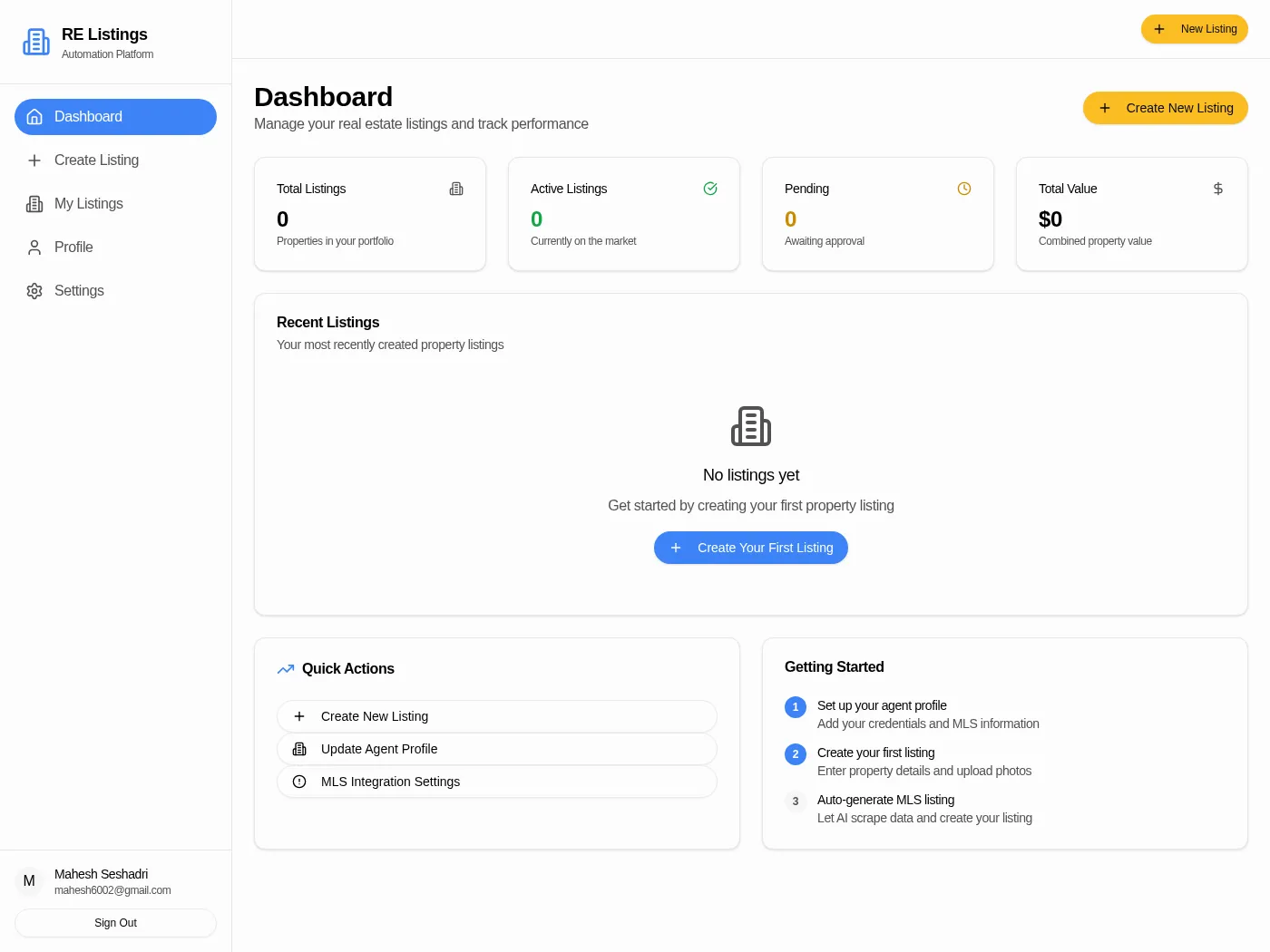 Real Estate Listing Automation Platform