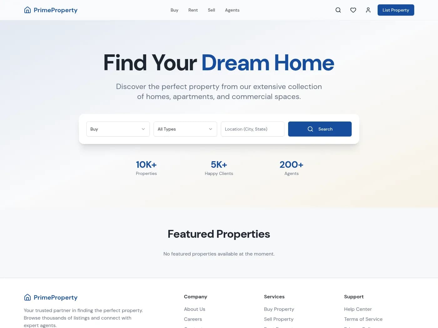 Real Estate Listings Platform