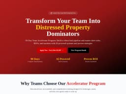 90-Day Real Estate Team Accelerator Landing Page