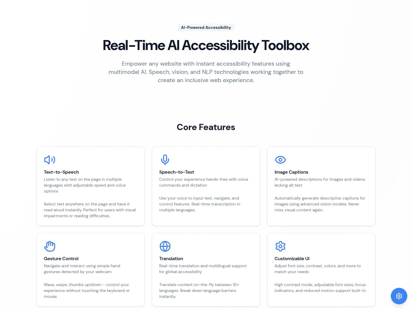 Real-Time AI Accessibility Toolbox: Adaptive Browser-Based Accessibility Suite