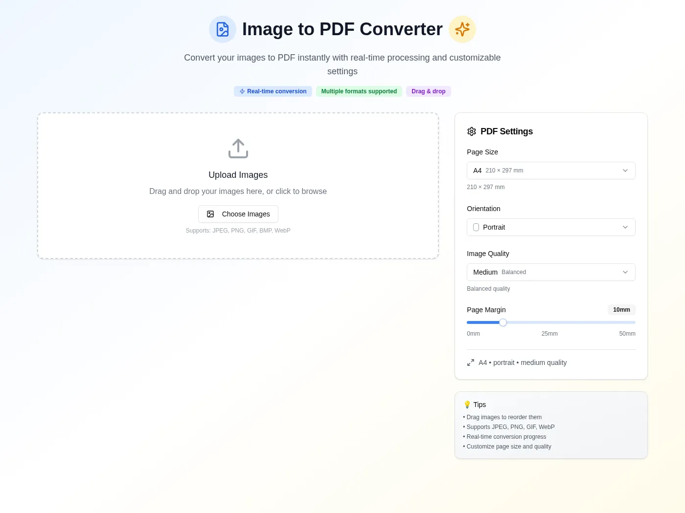 Real-Time Image to PDF Converter