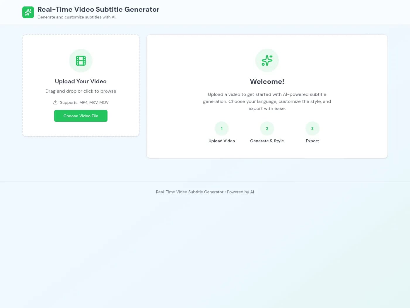 Real-Time Video Subtitle Generator