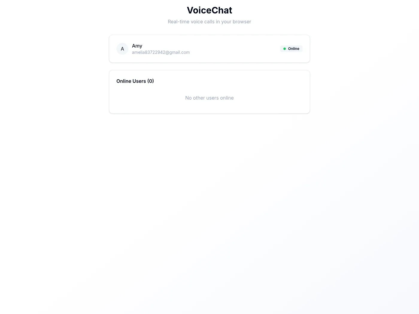 Real-Time Voice Call Web App