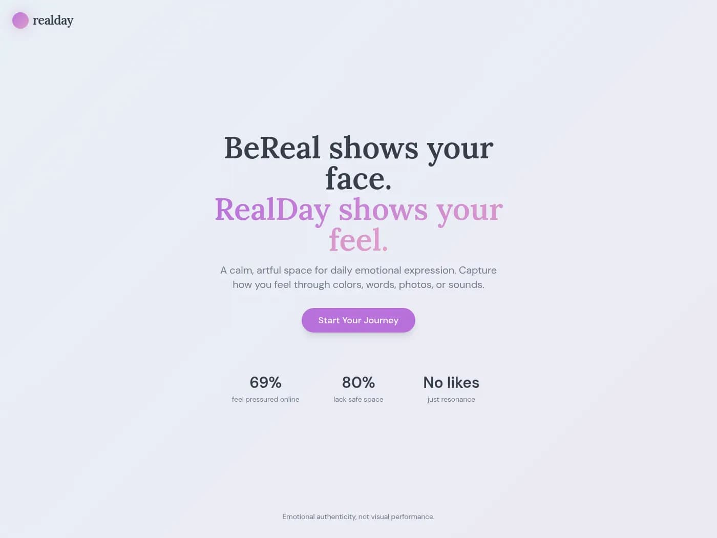 RealDay: A Calm, Artful Space for Daily Emotional Expression