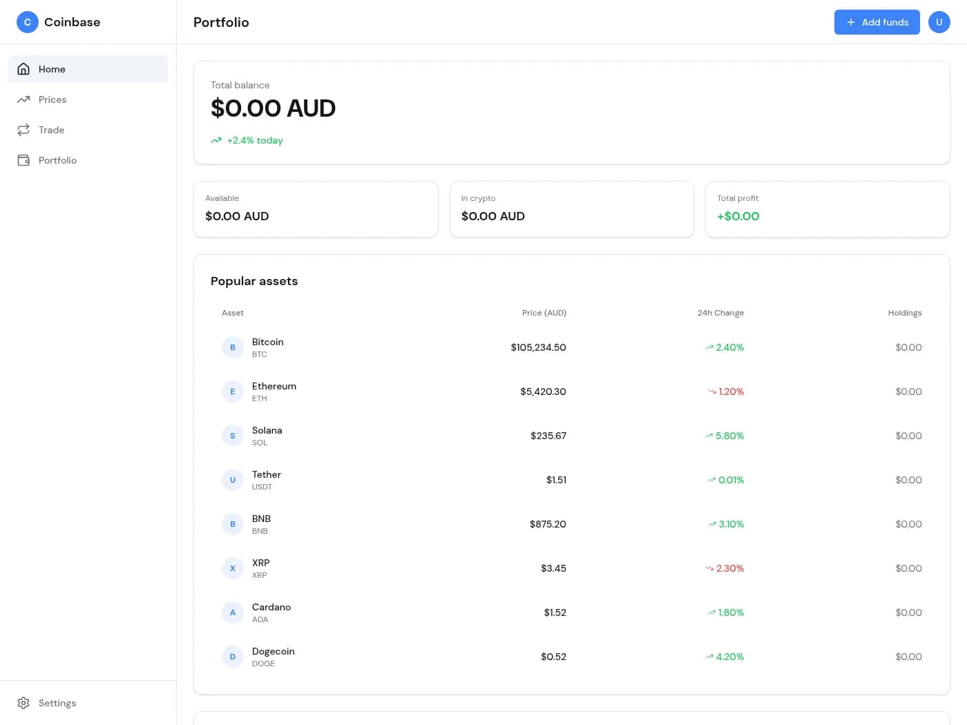 Realistic Coinbase Simulator for AUD