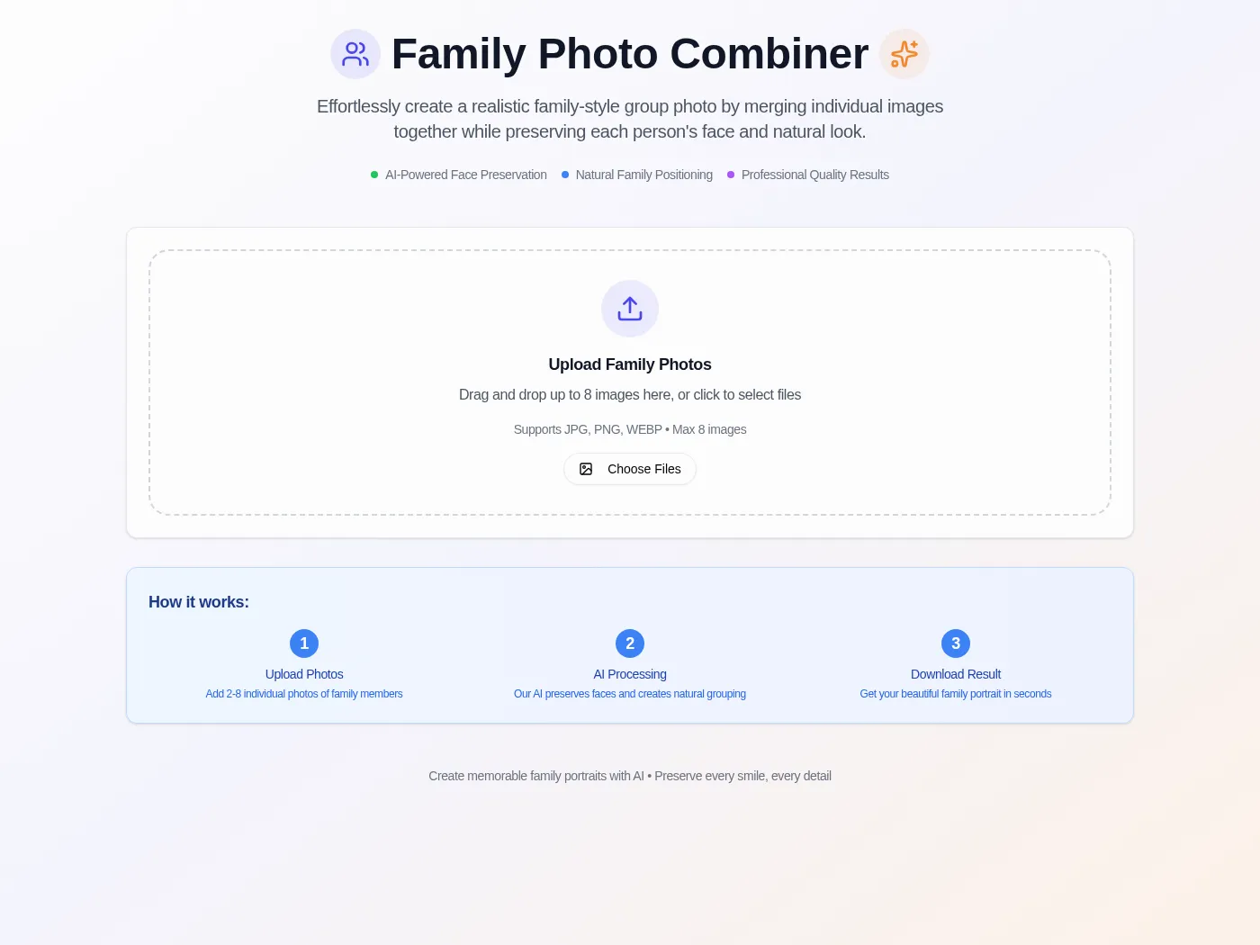 Realistic Family Photo Combiner