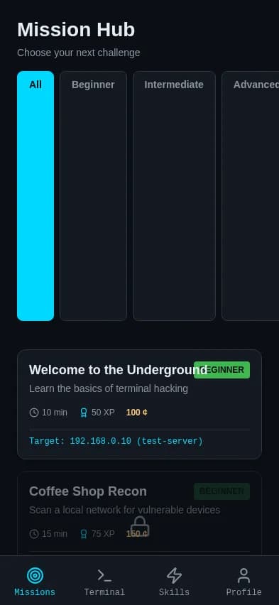 Realistic Hacking Simulator Mobile Game