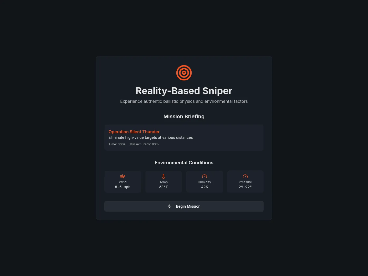 Reality-Based Sniper Game