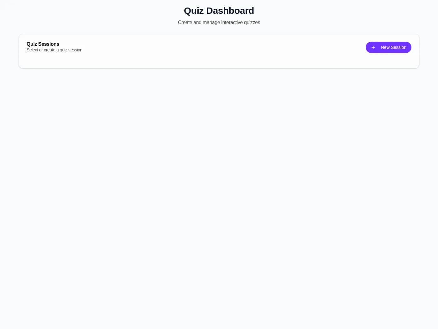 Real-Time Quiz Website with QR Code Registration