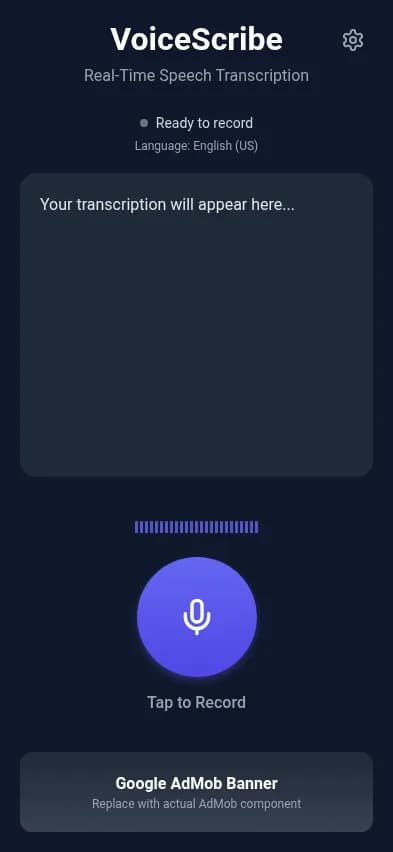 Real-Time Speech & Background Voice Transcriber Mobile App