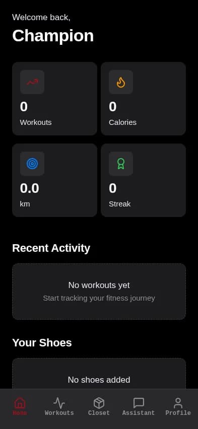 Rebirth: Premium Fitness & Smart Shoe Manager App