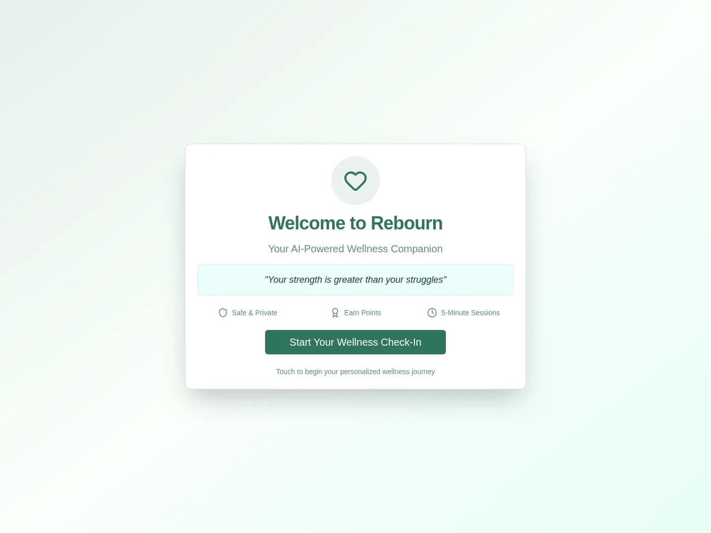 Rebourn Wellness Kiosk & Interactive Patient App