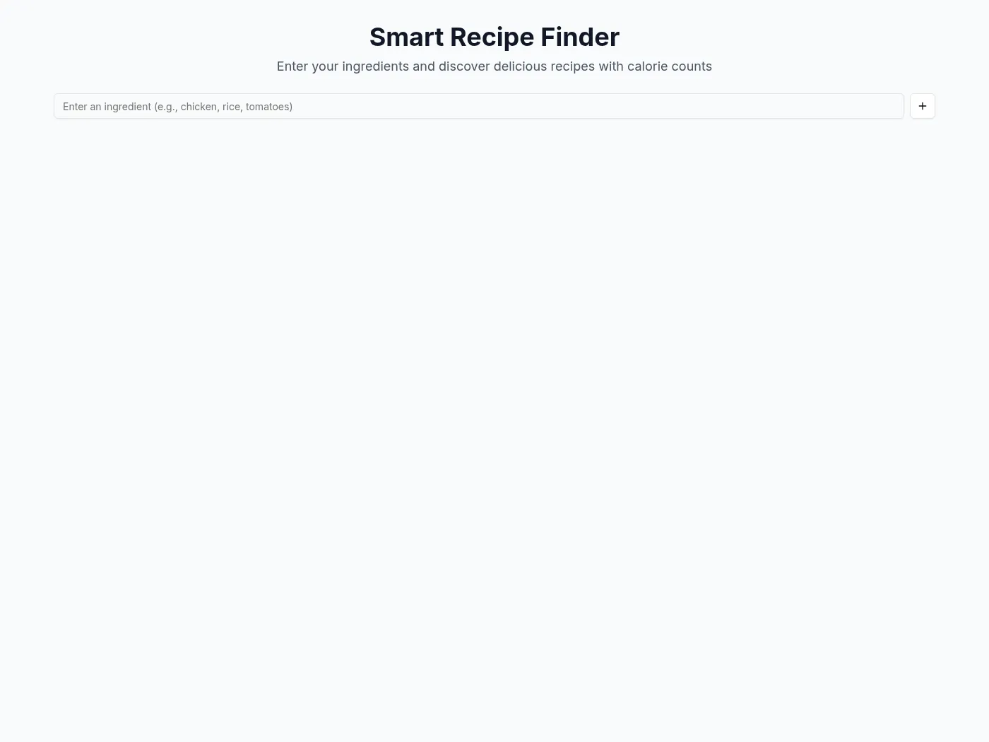 Smart Recipe & Calorie Companion