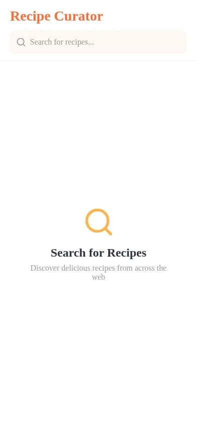 Recipe Curator Mobile App