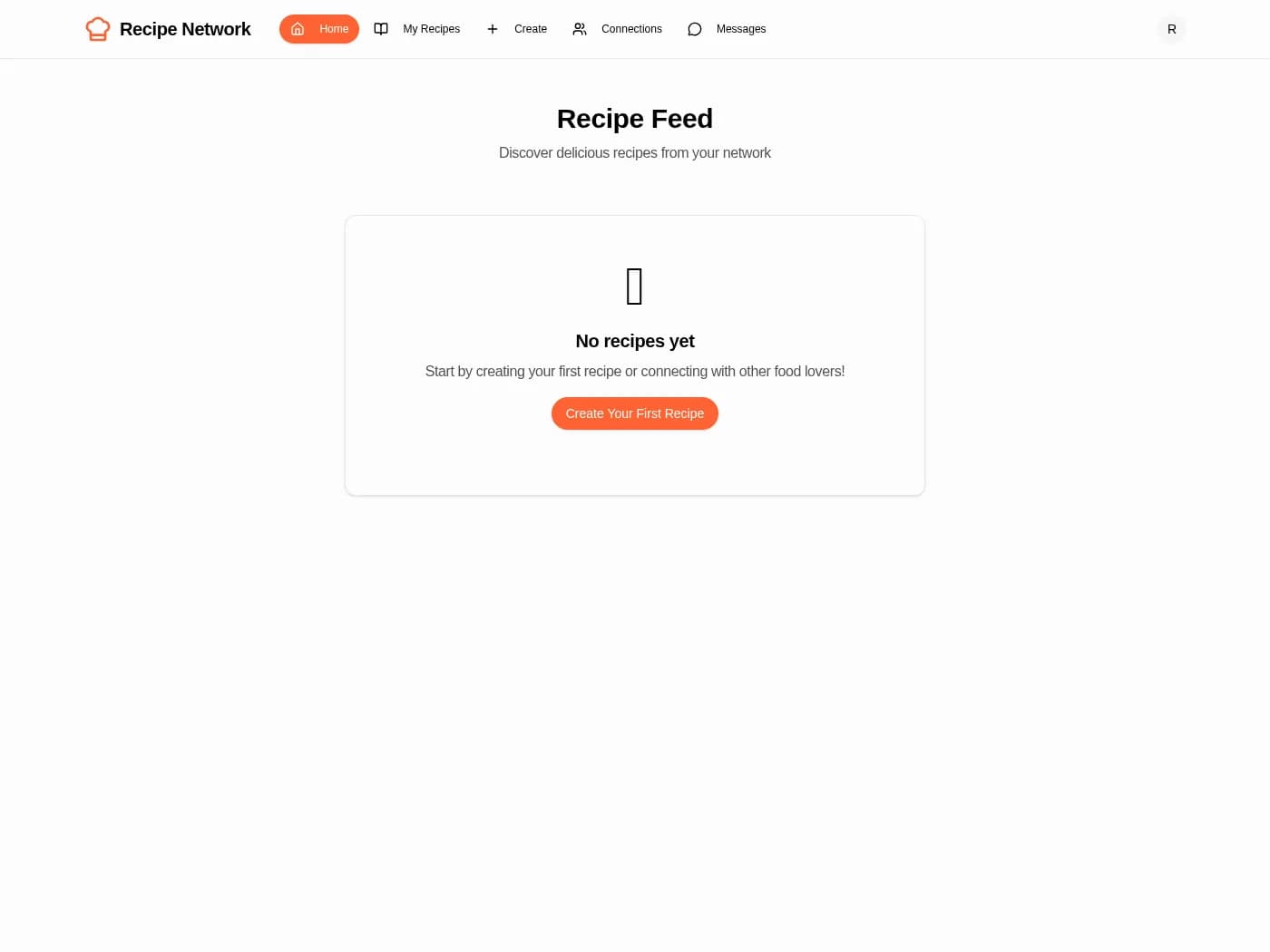Recipe Network: Social Platform for Storing and Sharing Recipes