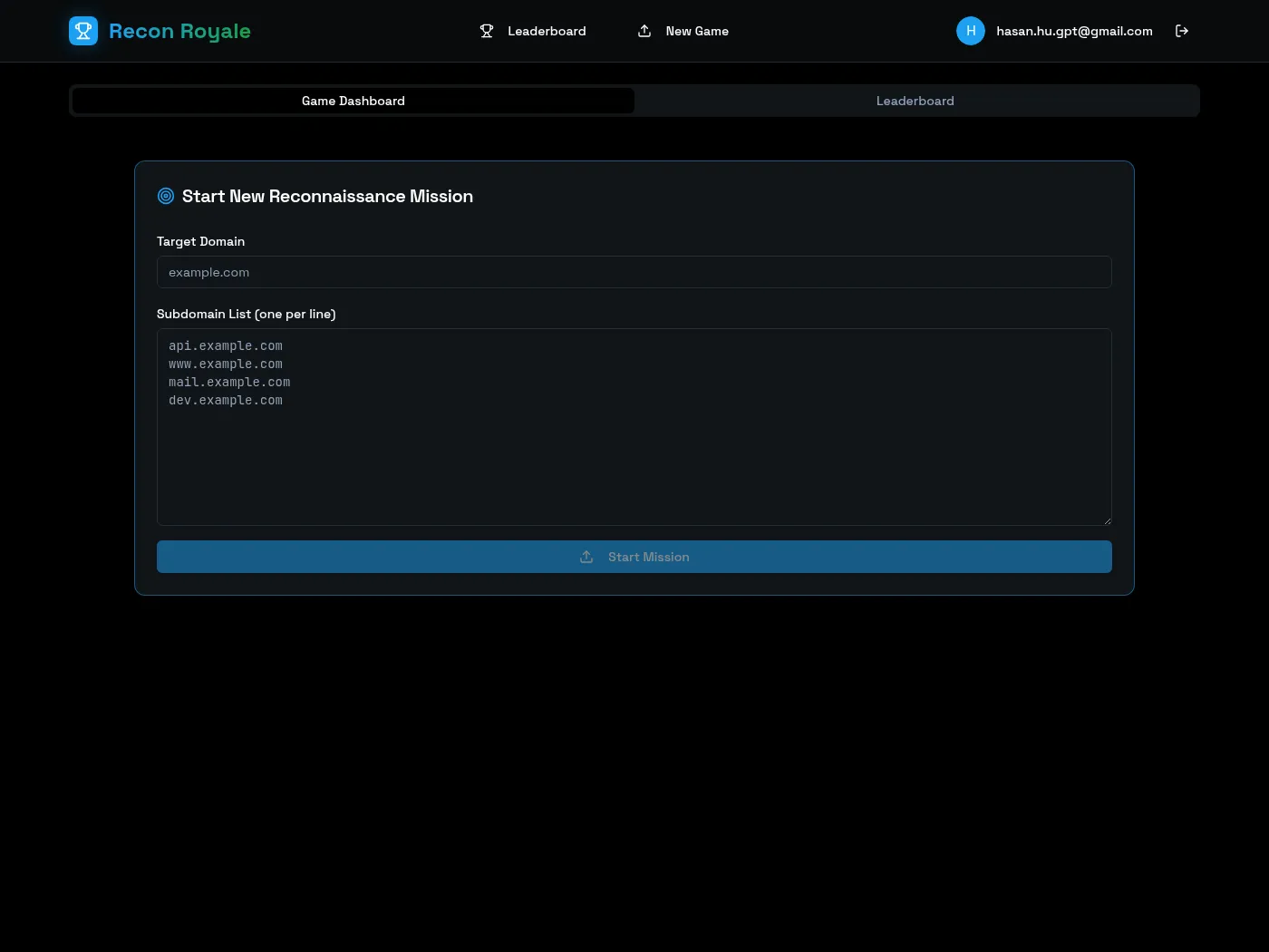 Recon Royale: Twitter-Integrated Subdomain Discovery Game