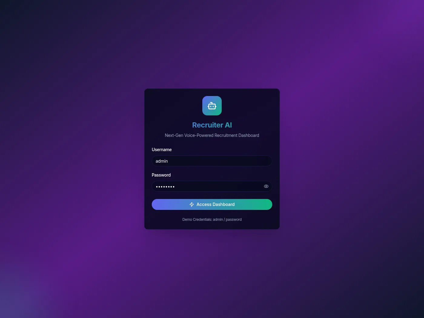 Recruiter AI: Next-Gen Voice-Powered Recruitment Dashboard