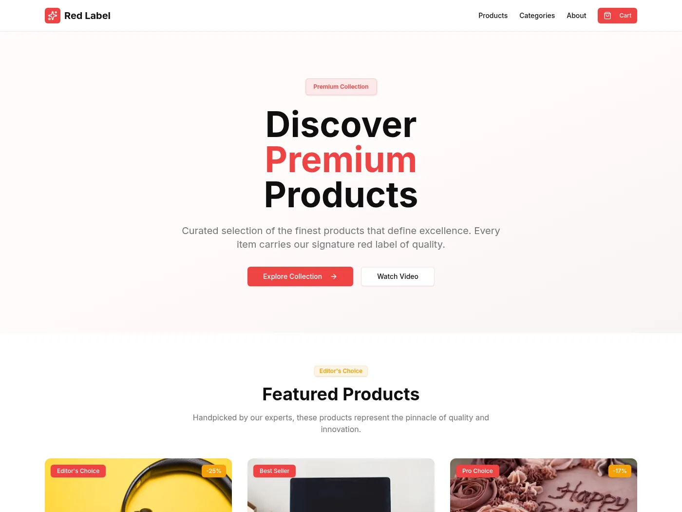 Red Label Product Showcase