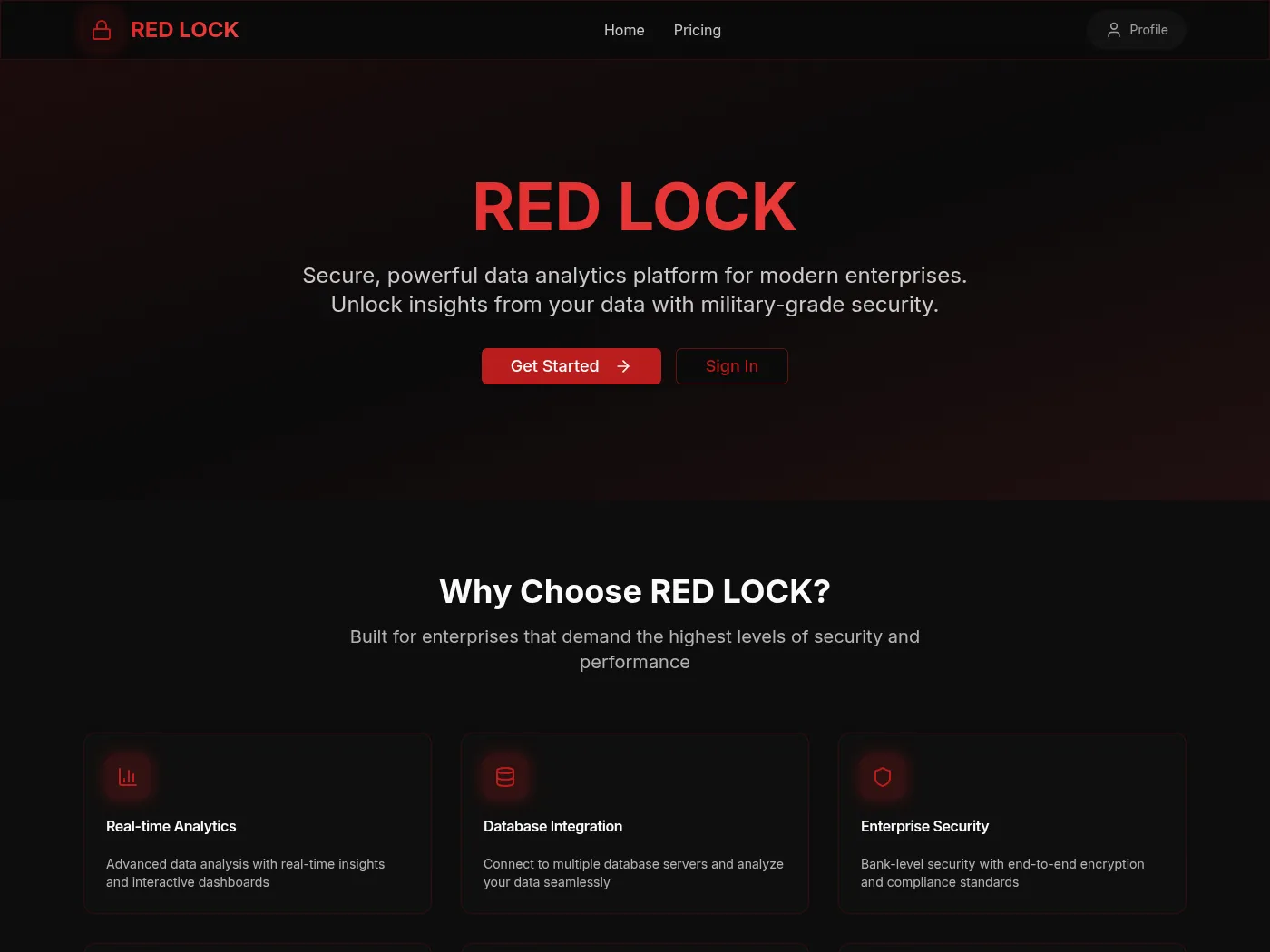 RED LOCK Dashboard & Admin Portal