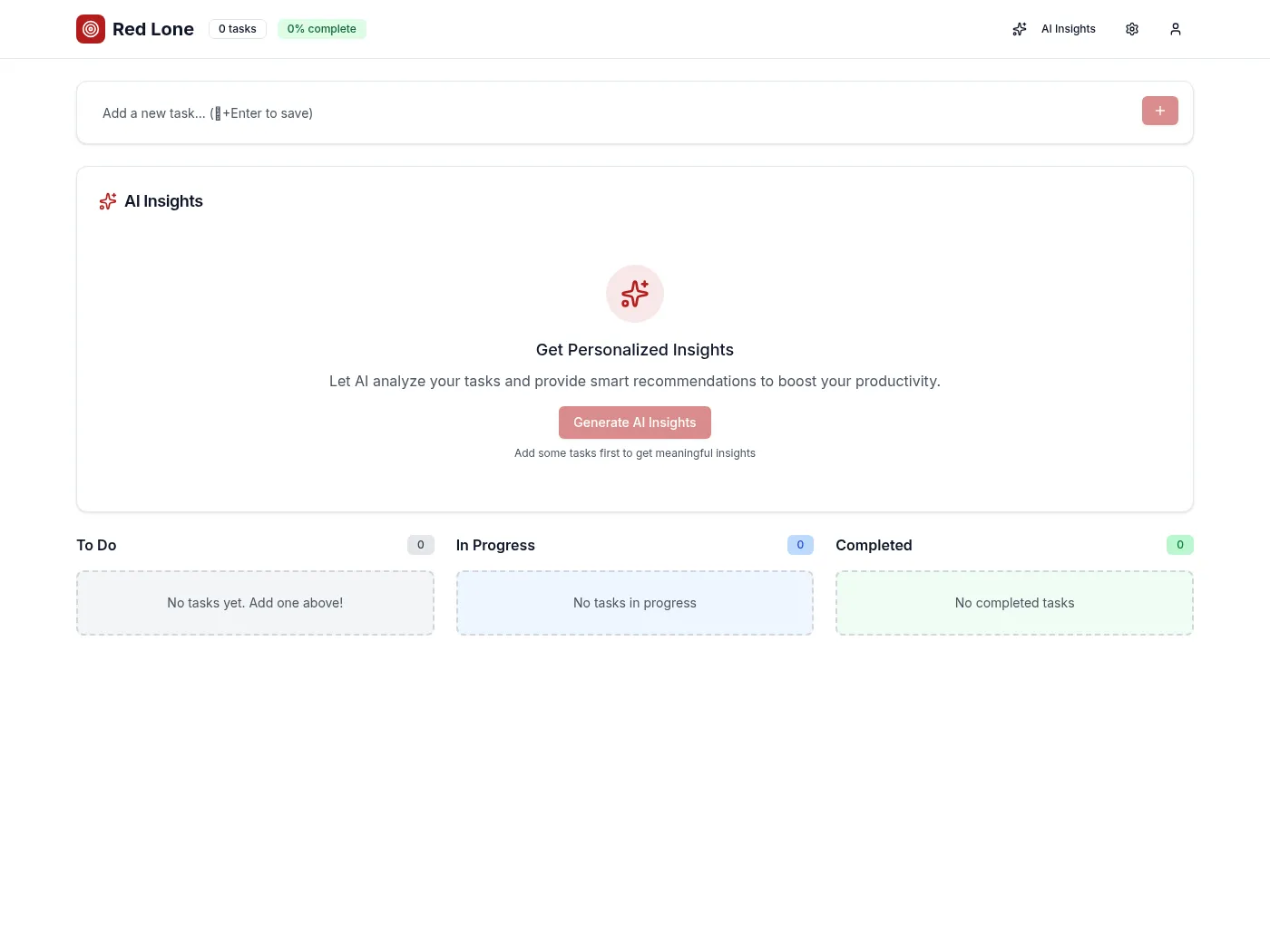 Red Lone: AI-Powered Task Organizer