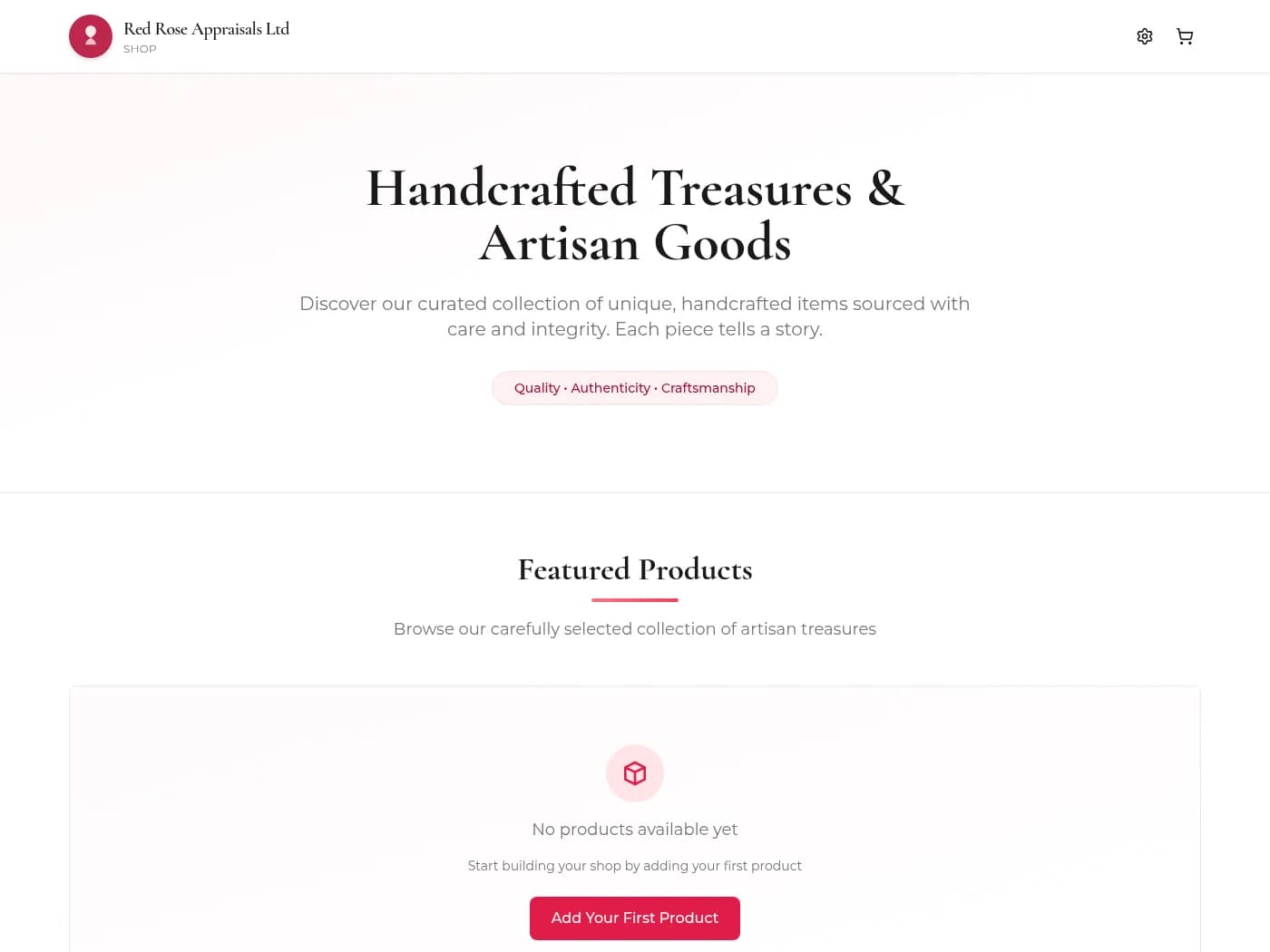Red Rose Etsy Shop Page Integration