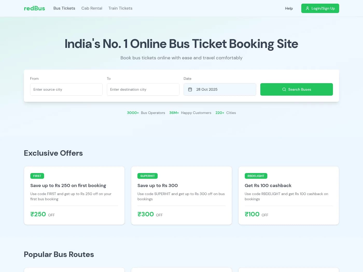 RedBus Travel Booking Platform Clone