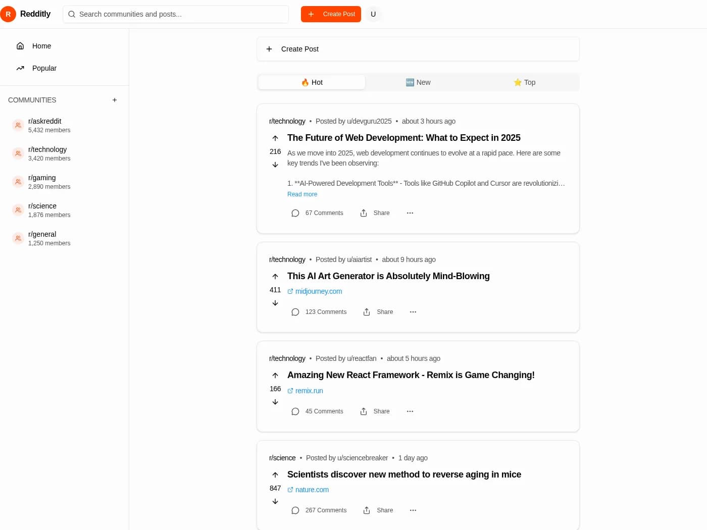 Reddit-Style Community Discussion Platform