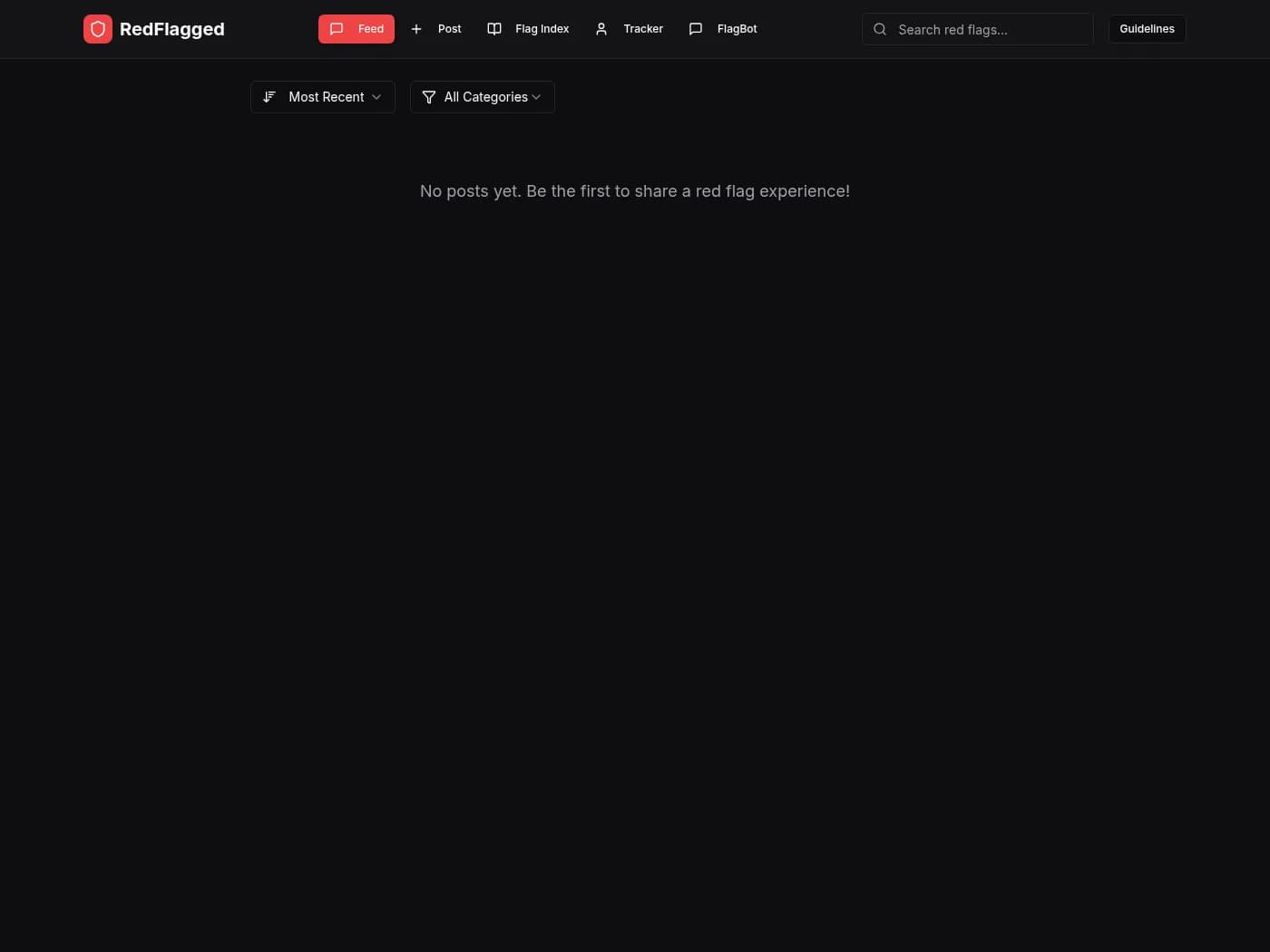 RedFlagged: Brotherhood Platform for Men to Share and Learn from Dating Red Flags