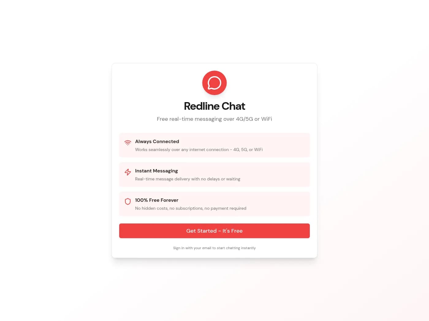Redline Chat – Free Real-Time Messaging App