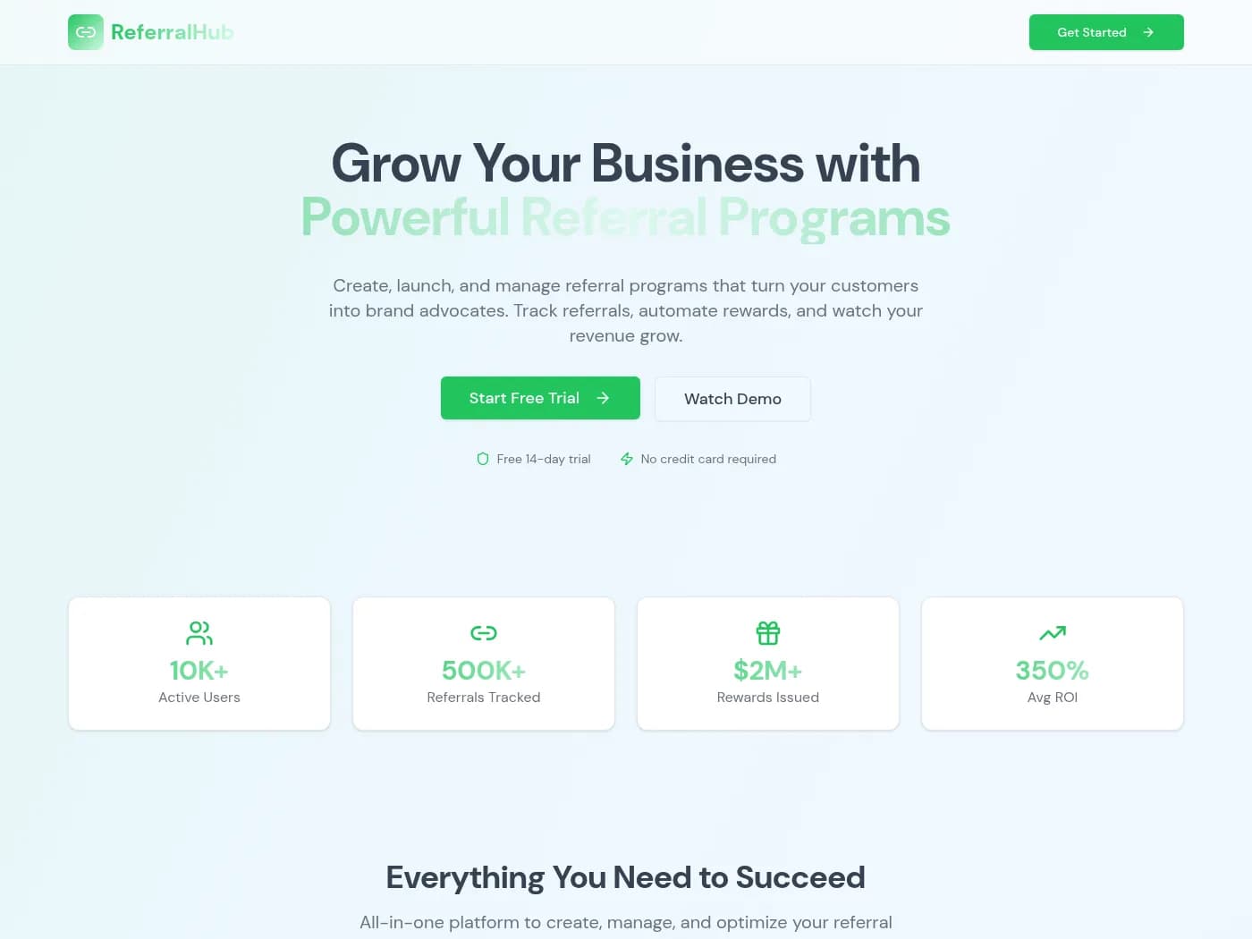 Referral SaaS: Business Referral Program Management Platform