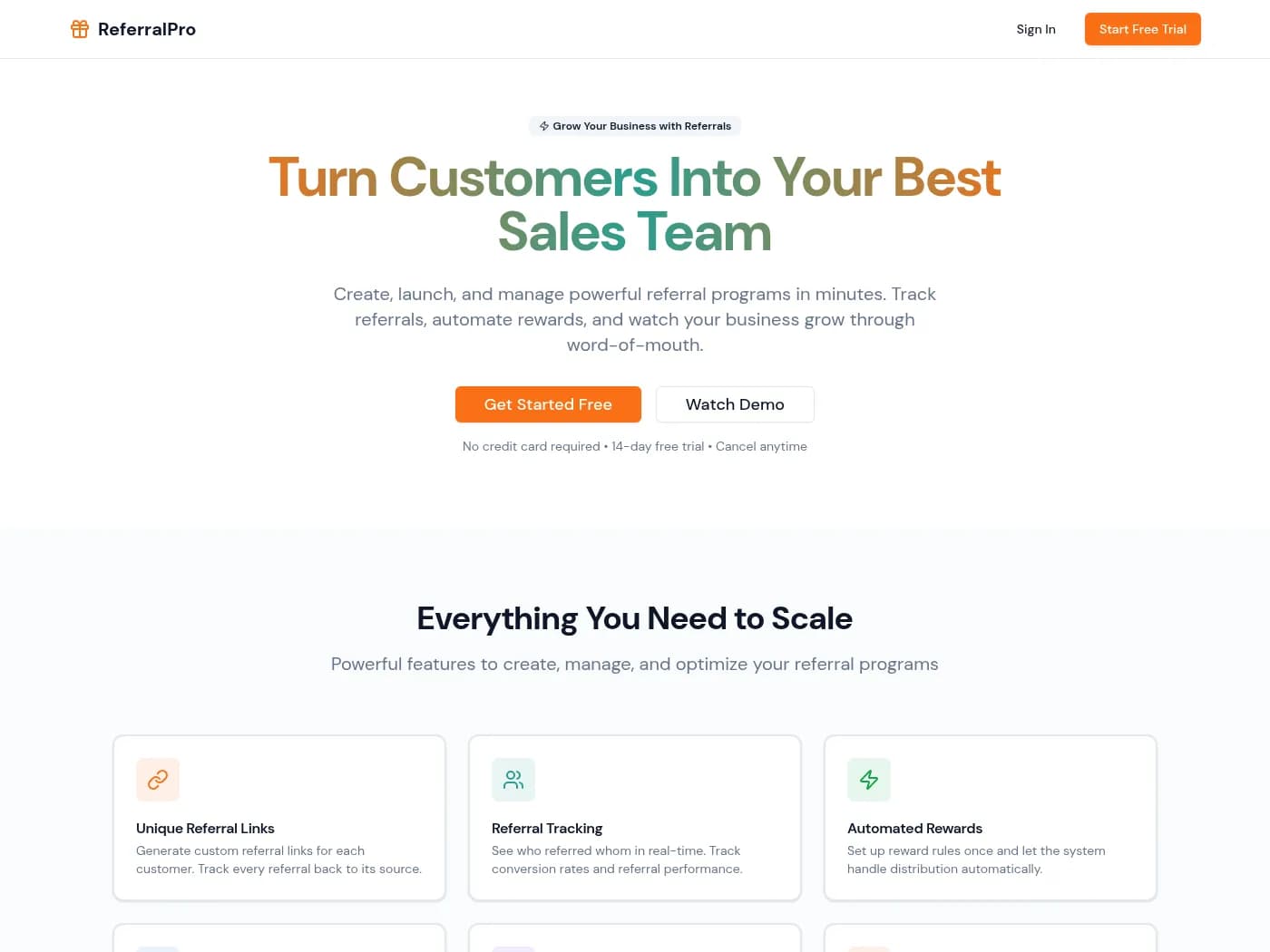 ReferralPro: SaaS Referral Program Management Platform