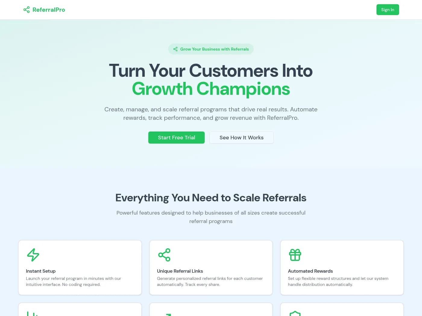 ReferralPro: SaaS for Managing and Monetizing Referral Programs