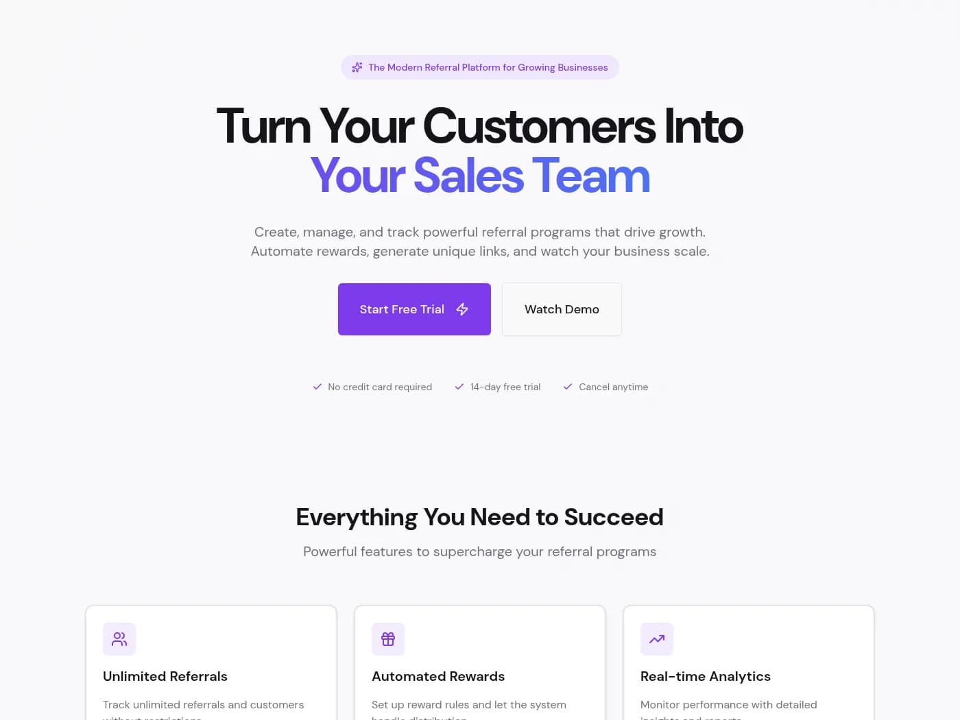 Referral Program SaaS Platform for Businesses