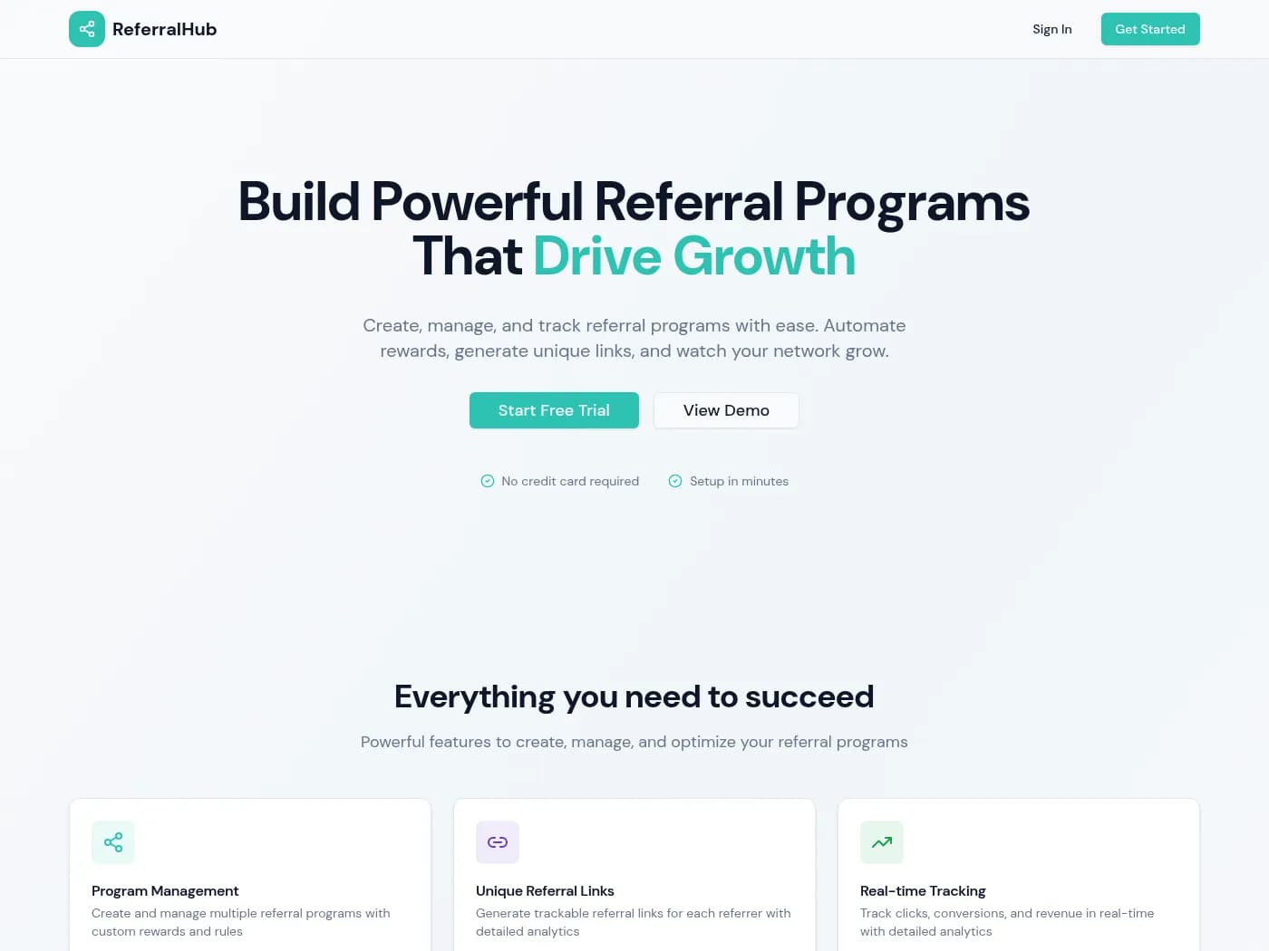 Referral Program SaaS Platform