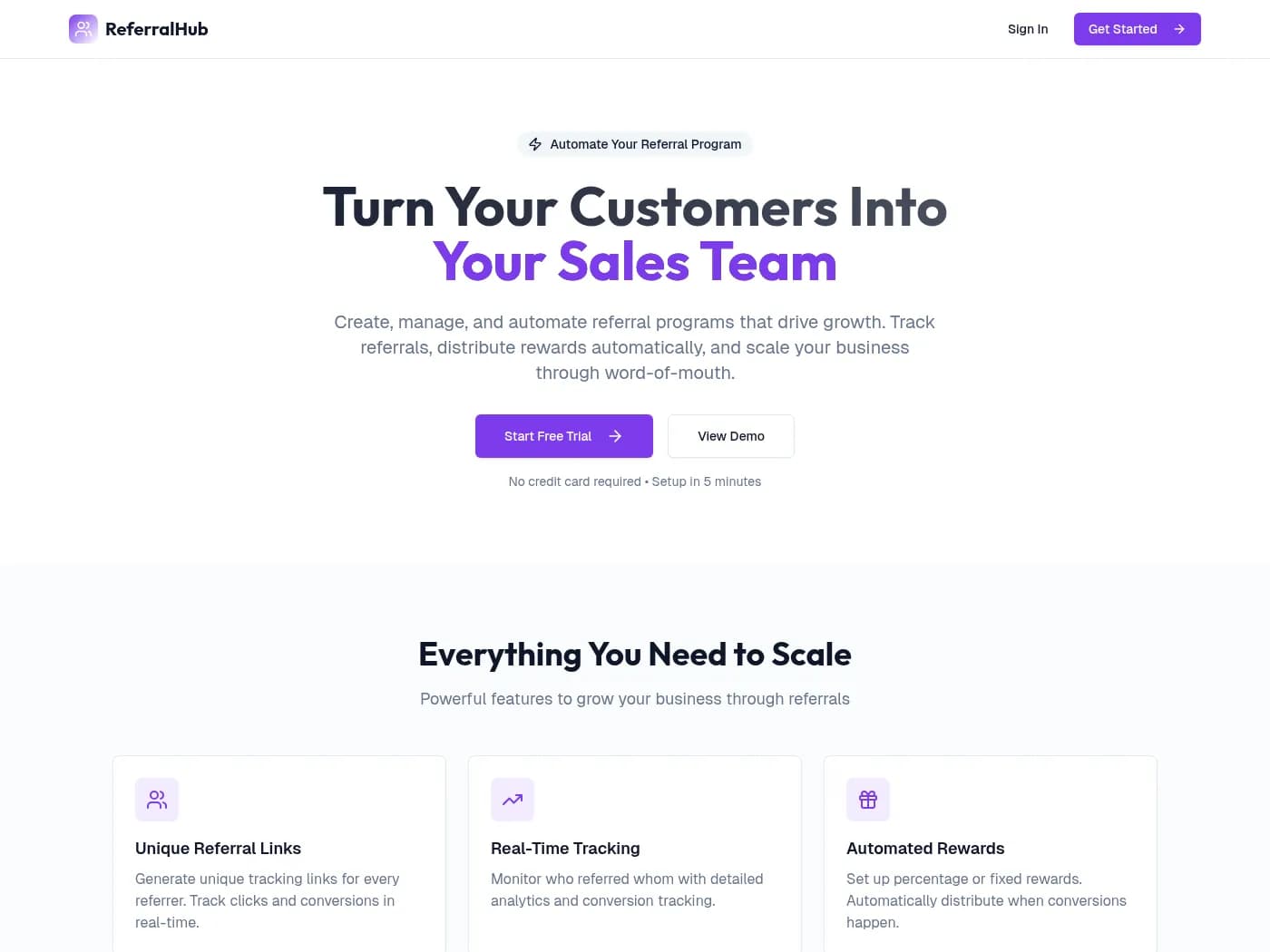 Referral Program Platform for Businesses
