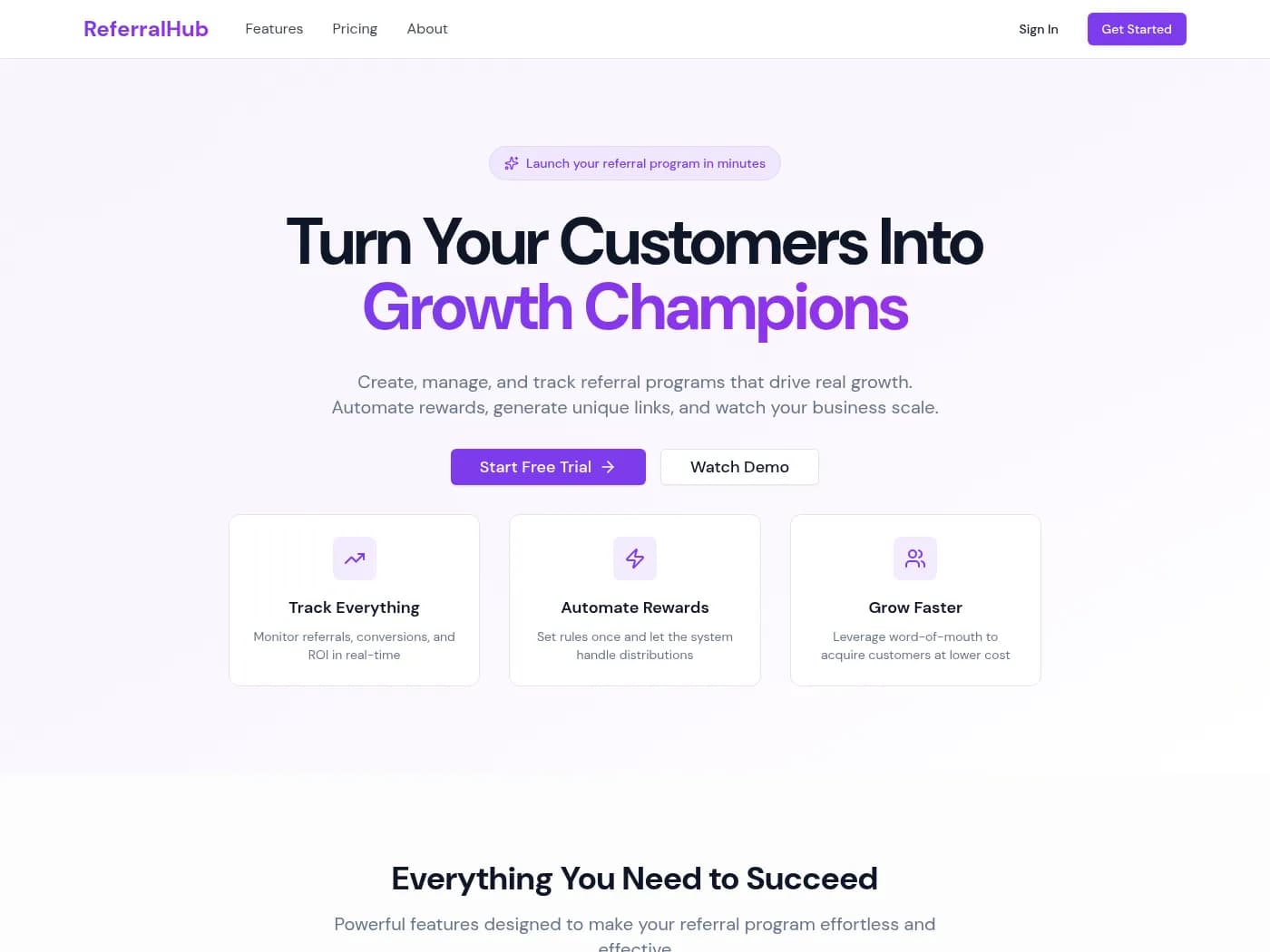Referral Program Platform for Businesses