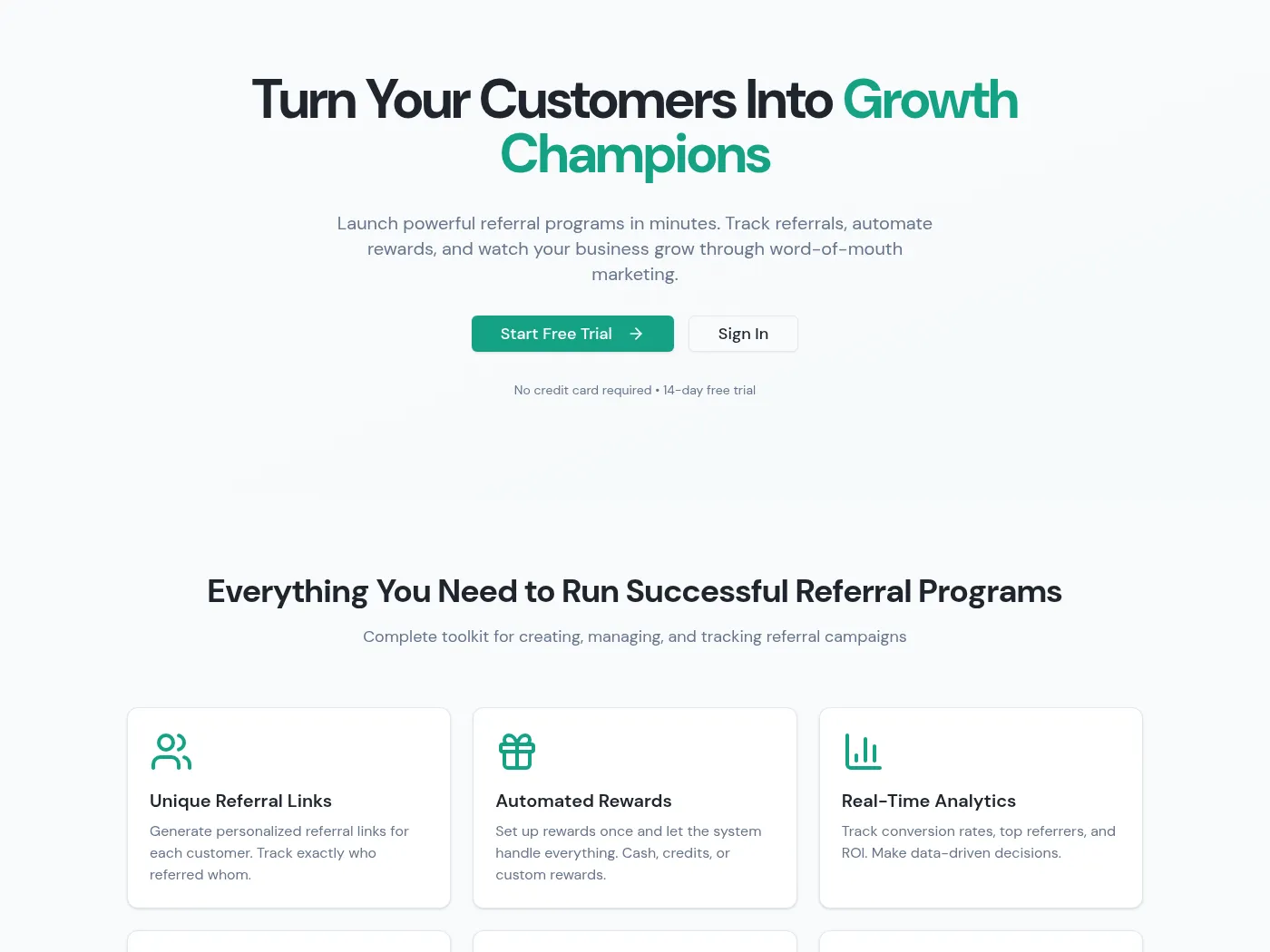 Referral Program SaaS Platform for Businesses
