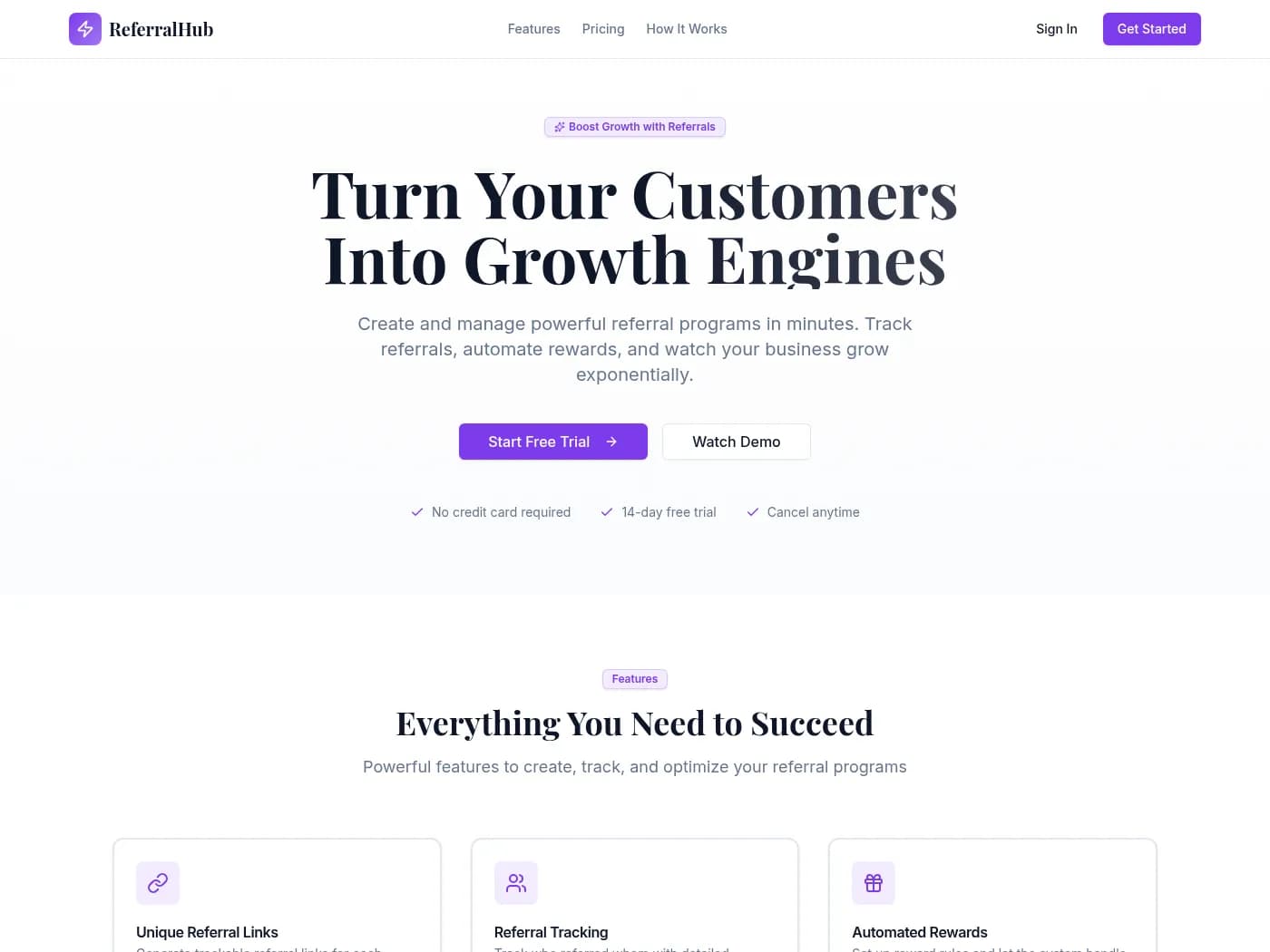 Referral Program SaaS Platform for Businesses