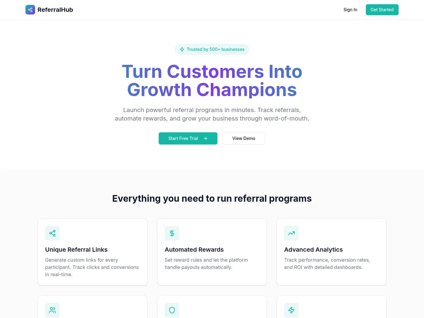 Referral Program SaaS Platform