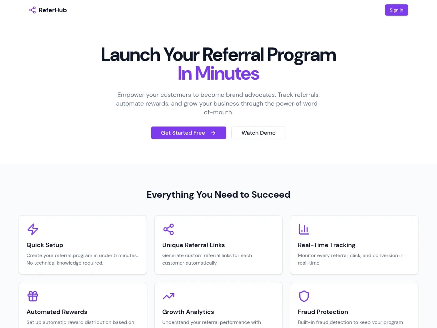 Referral Program SaaS Platform for Businesses