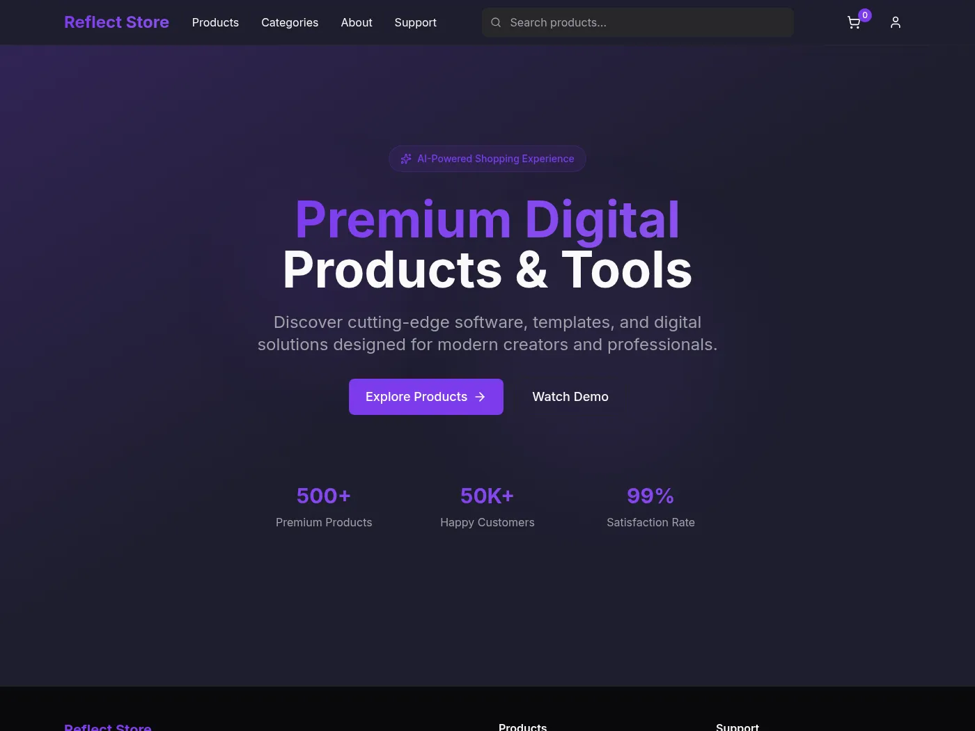 Reflect E-Commerce Web App