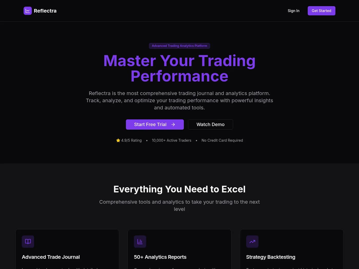 Reflectra: Advanced Trading Journal & Analytics Platform