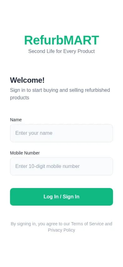 RefurbMART: Marketplace for Refurbished Products