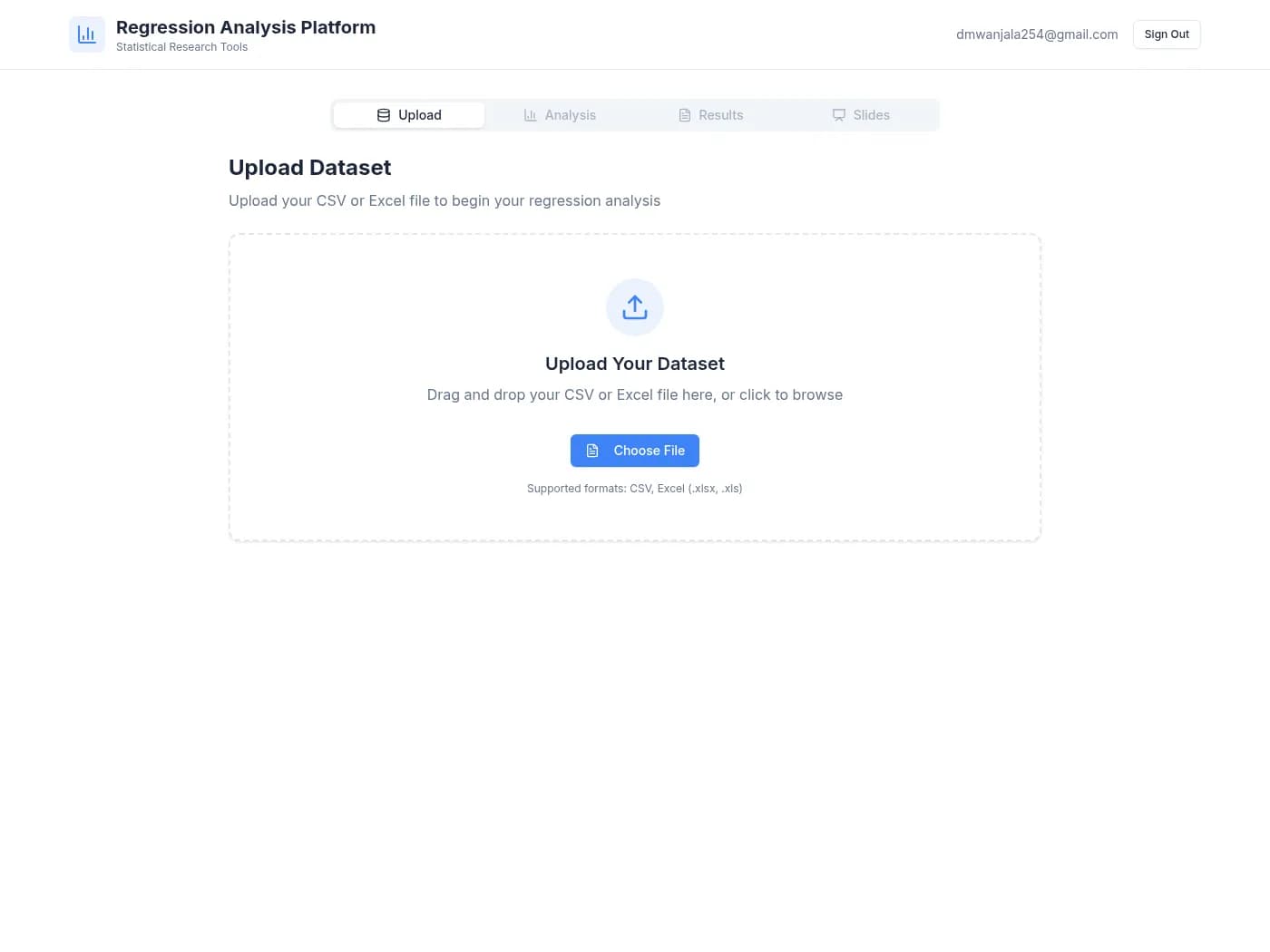 Data Analysis Platform for Logistic and Poisson Regression Projects