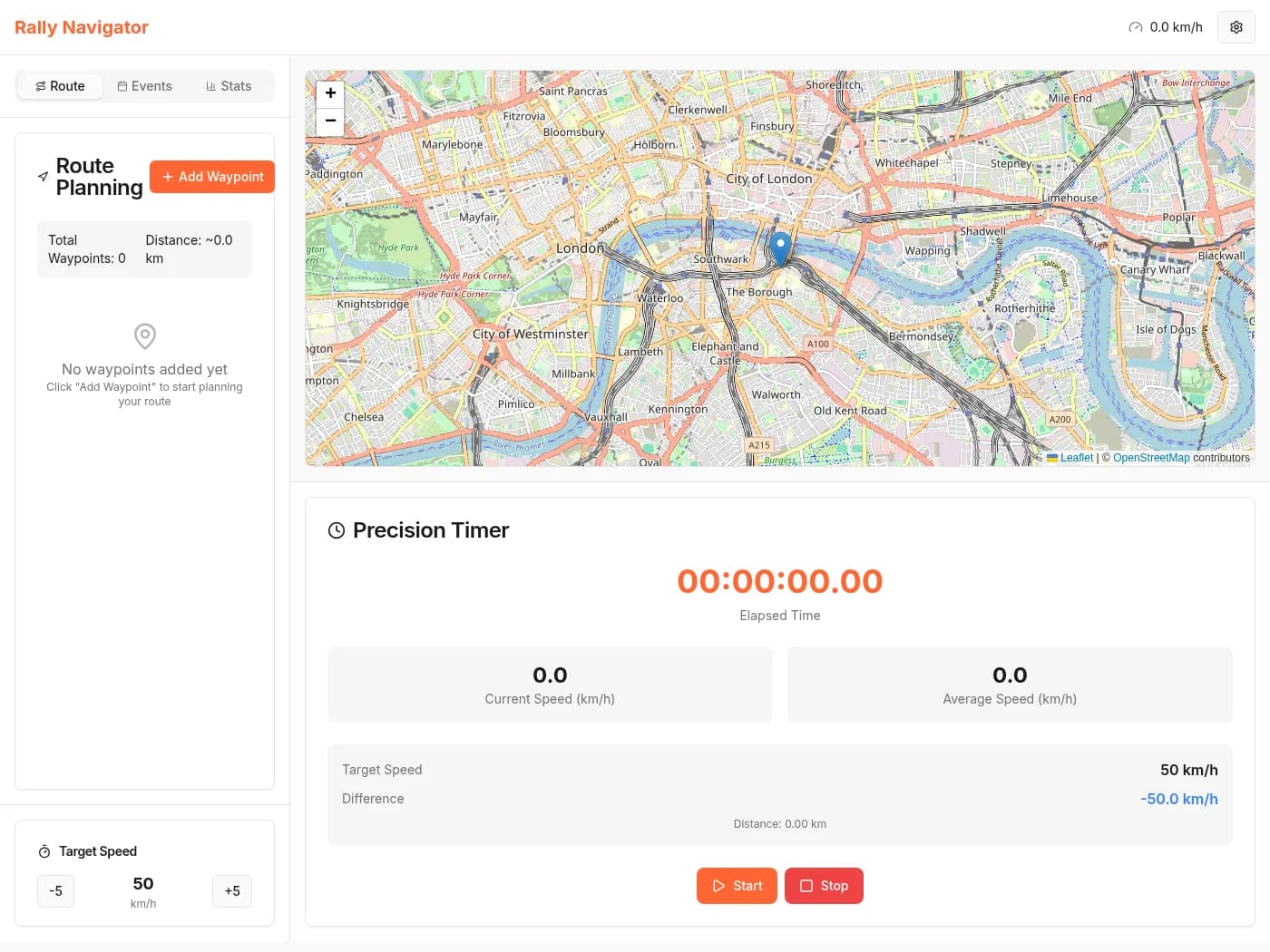 Regularity Rally Navigation System