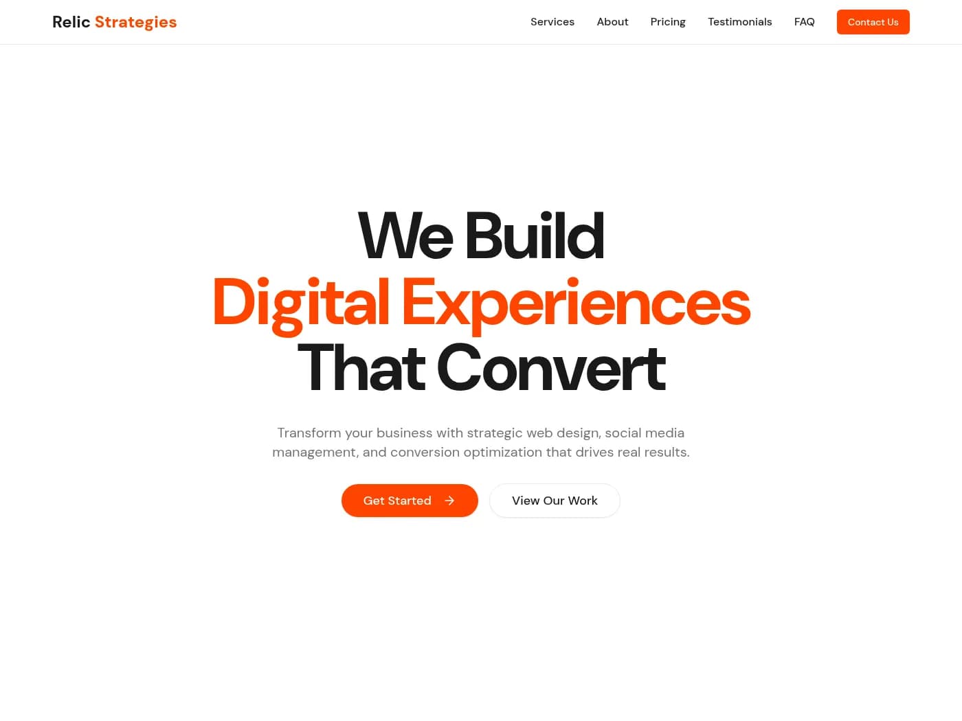 Relic Strategies Website Clone